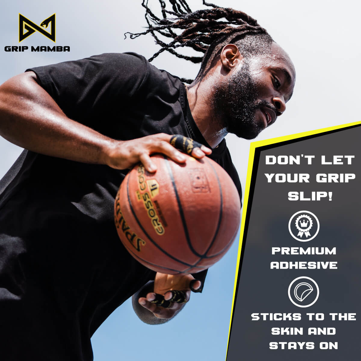 GRIP MAMBA Flexible Athletic Finger Tape - Black